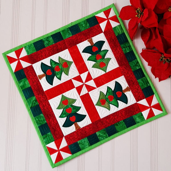 EW245 Christmas Tree Table Topper – Embroidery Weekly