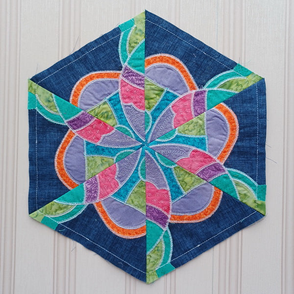 EW296 Kaleidoscope Fantasy Hexagon Block 7 – Embroidery Weekly