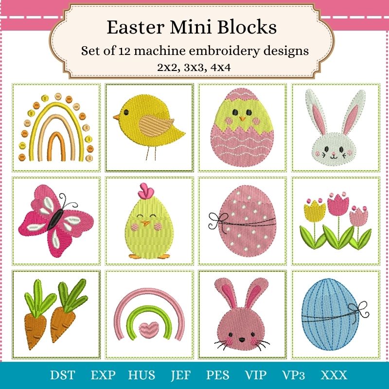 EWDP001 Design Parade - Mini Blocks – Embroidery Weekly