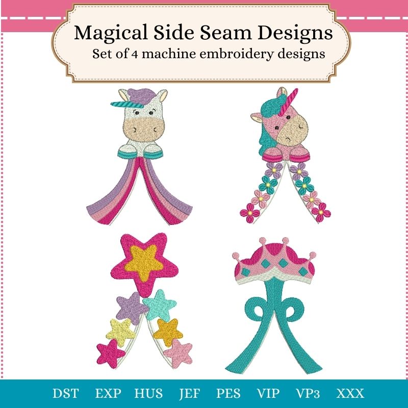 Magical Side Seam Designs – Machine Embroidery Design | EmbWeekly