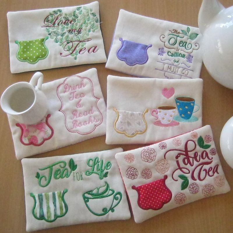 EWV084 ITH Tea Mug Rugs – Embroidery Weekly