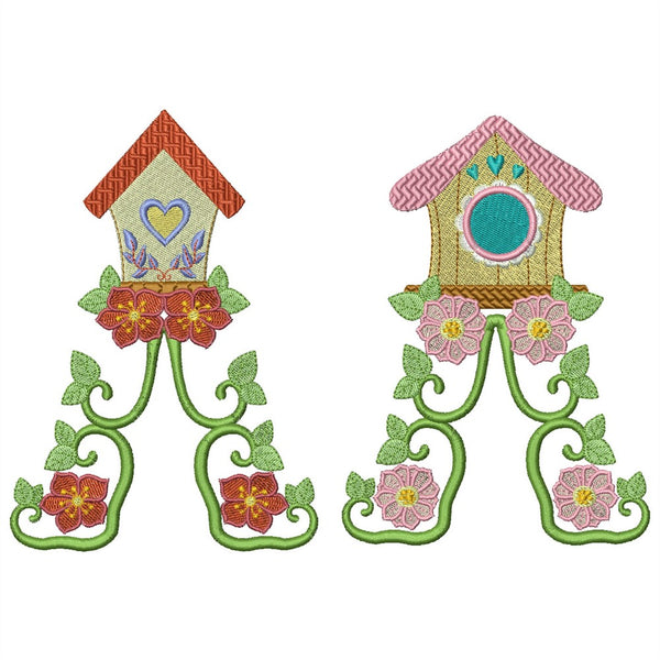 Bird House Side Seam Designs – Machine Embroidery Design | EmbWeekly