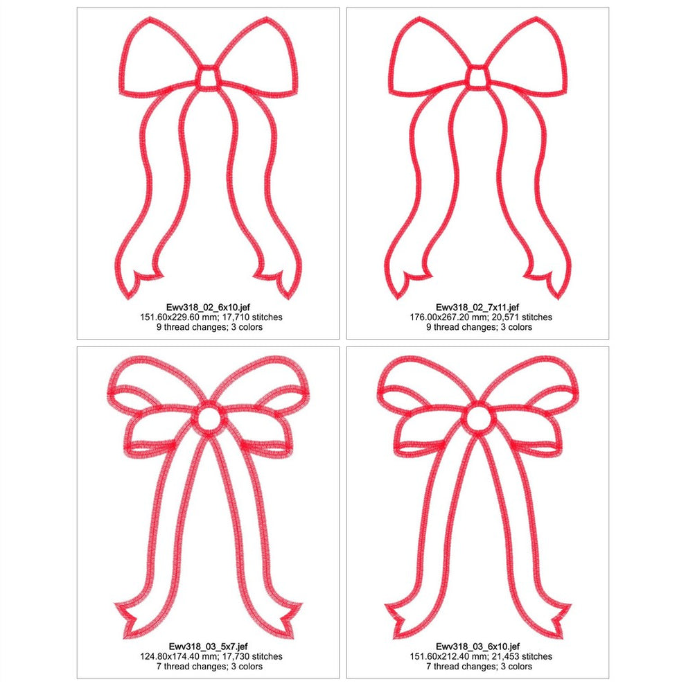 Patriot Bow Side Seams – Machine Embroidery Design | EmbWeekly