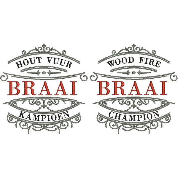 Braai Logos – Machine Embroidery Design | EmbWeekly