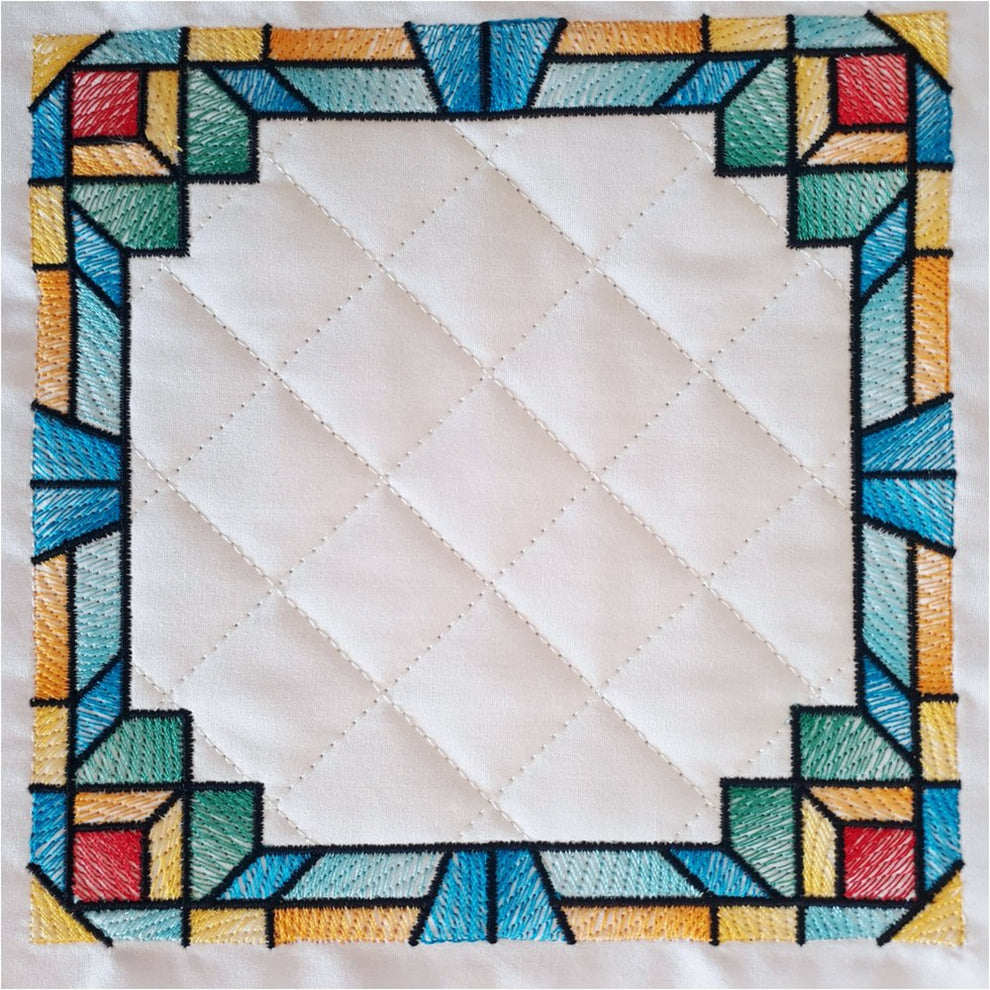Stained Glass Qult Blocks – Machine Embroidery Design | EmbWeekly